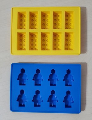 Both Blue Minifigure & Yellow Brick Silicone Ice Cube / Candy / Gummy ...