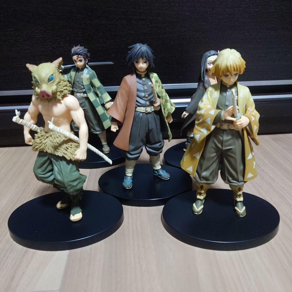 Demon Slayer Kimetsu no Yaiba Kizuna Figure Sepia Color 5 Piece Set ...