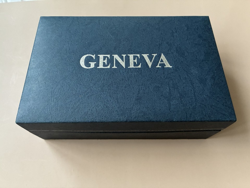 Geneva Quartz Stainless Steel Wristwatch w/ Original Box – Never Worn ...