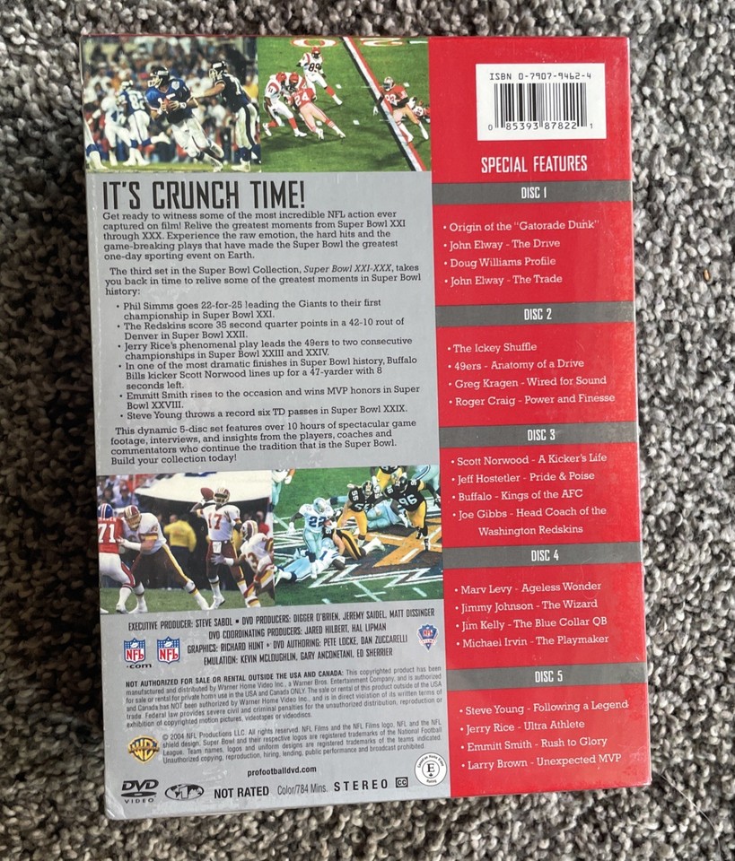 Super Bowl I-XL Sealed Collector's Set 20 DVDs. NFL Football NFL Films ...
