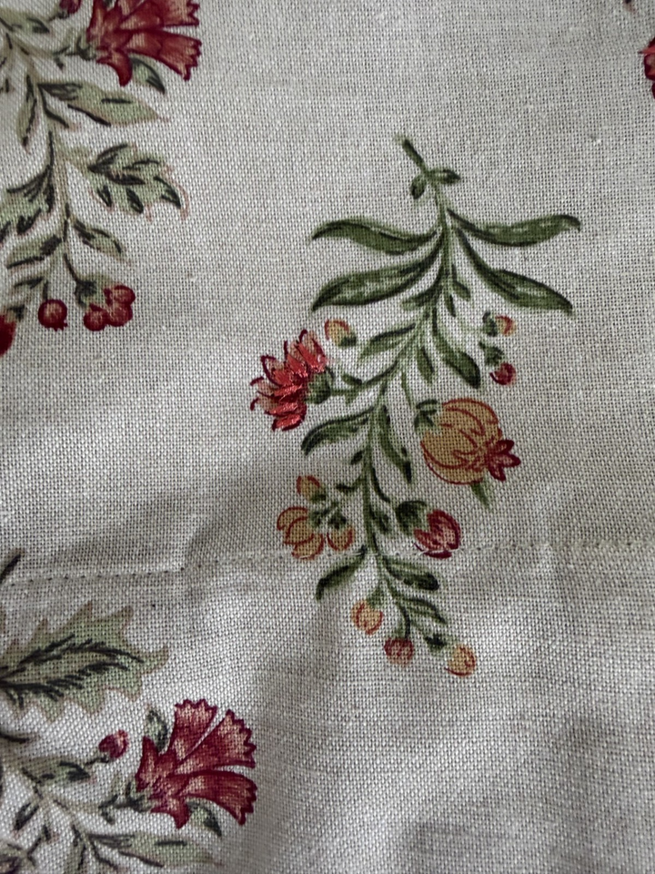 New Rachel Ashwell Cotton Floral Block Print Embroidered Drapes 50x84 ...