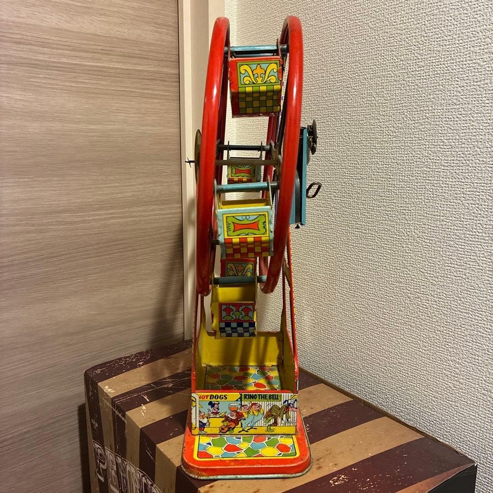 Chein Disney Mickey Mouse Ferris Wheel Tin Toy 1950s Collectible ...