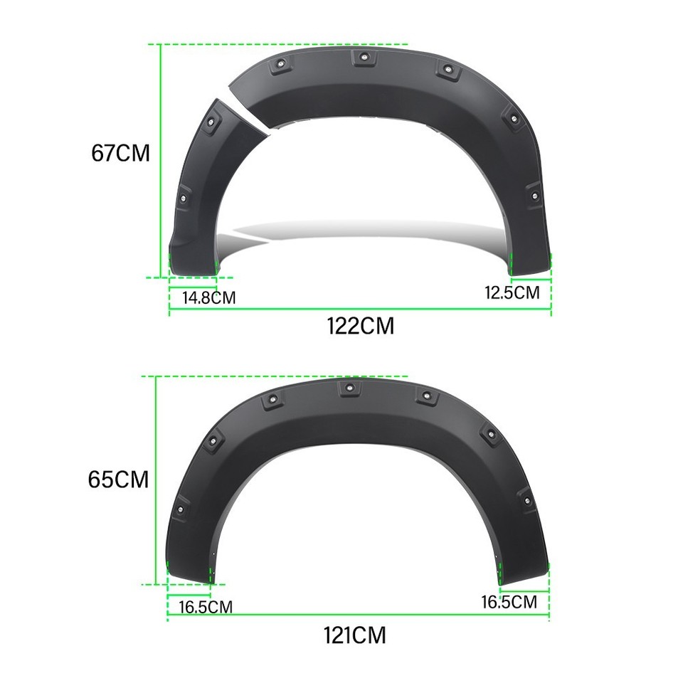 Tailored Fit Wheel Arches Fender Flares Wide Body Kit For Toyota Hilux ...