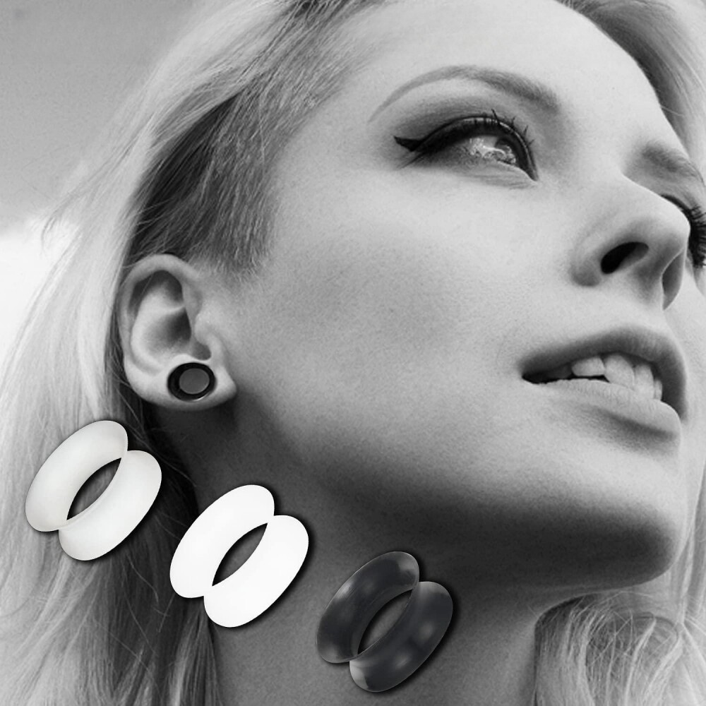 3/4 Inch Hex Drive Lcolyoli 00G Silicone Ear Gauges - 8 Pair Value Pack ...