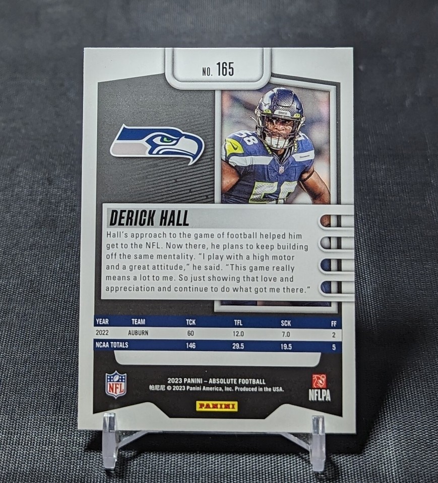 Derick Hall Rookie RC 2023 Absolute Football Card #165 Seattle Seahawks ...