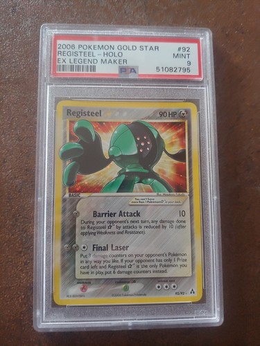 Pokemon - Registeel Star PSA 9 - Gold Star ex Legend Maker 92/92 | eBay