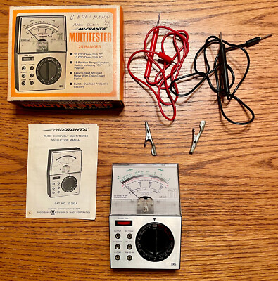 Vintage MICRONTA 22-202A MULTITESTER 25 Ranges 20K OHMS/VOLT DC Works ...