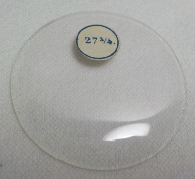 GLASS POCKET WATCH CRYSTAL WATCHMAKER SIZE 27 3/4 REPLACEMENT PART #723 ...