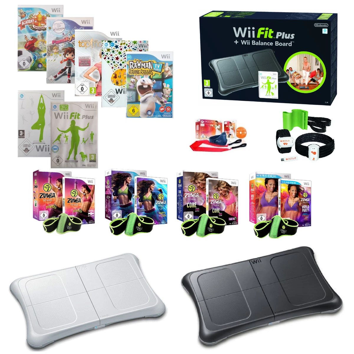 Wii Fit Plus (w/ Black Wii Balance Board) For Nintendo Wii