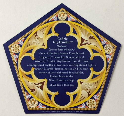 Godric Gryffindor Harry Potter Lenticular Chocolate Frog Wizard Trading ...