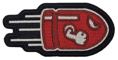 Angry Flying Bullet Embroidered Patch (3.0 X 1.5 Hook Backing -PA1) | eBay
