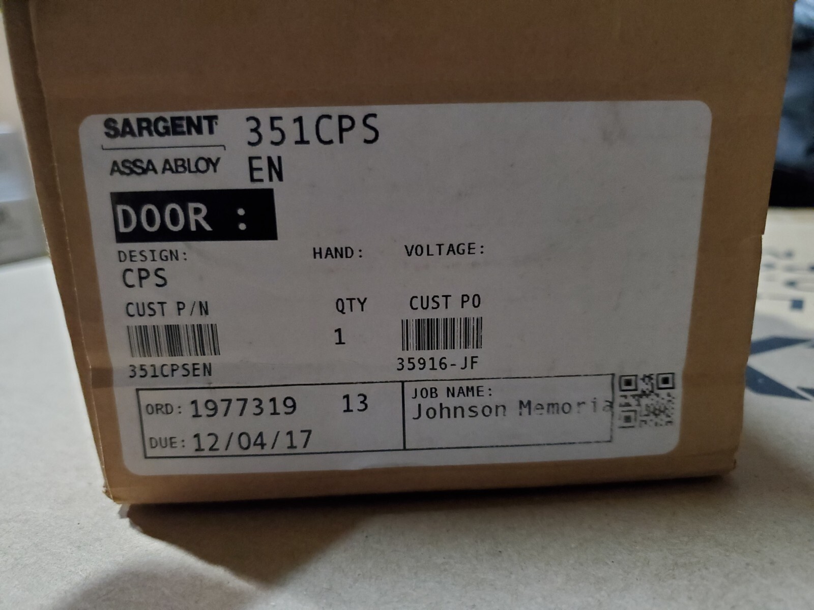 *NEW* Sargent Assa Abloy 351-CPS-EN Powerglide Door Closer w ...