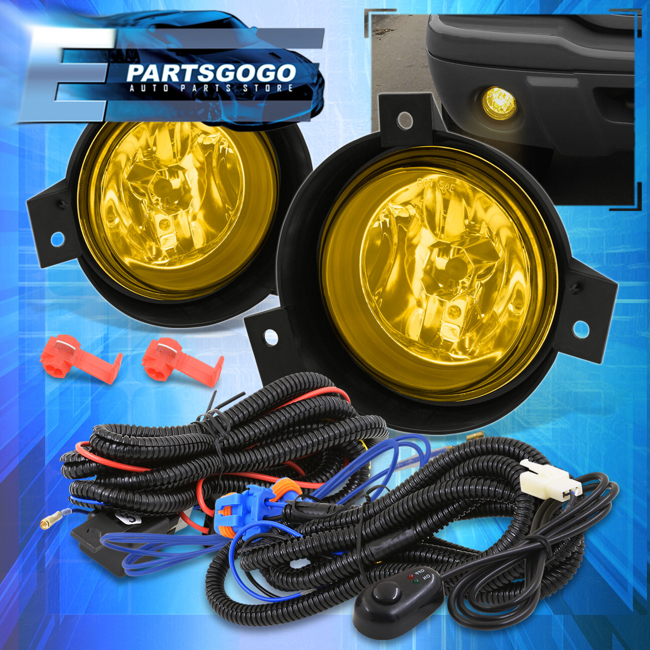 For 01-03 Ford Ranger Yellow Driving Fog Lights Lamps Left+Right ...