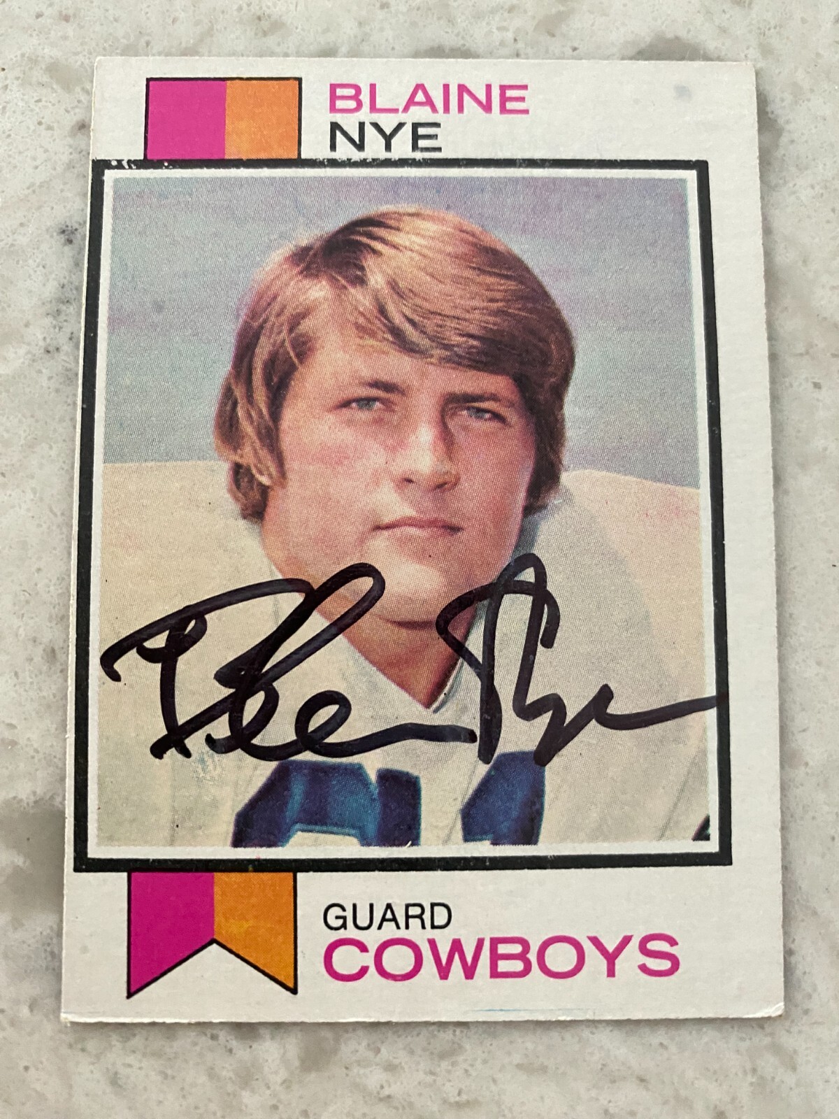 Blaine Nye Signed DALLAS COWBOYS Card 1973 Topps | eBay