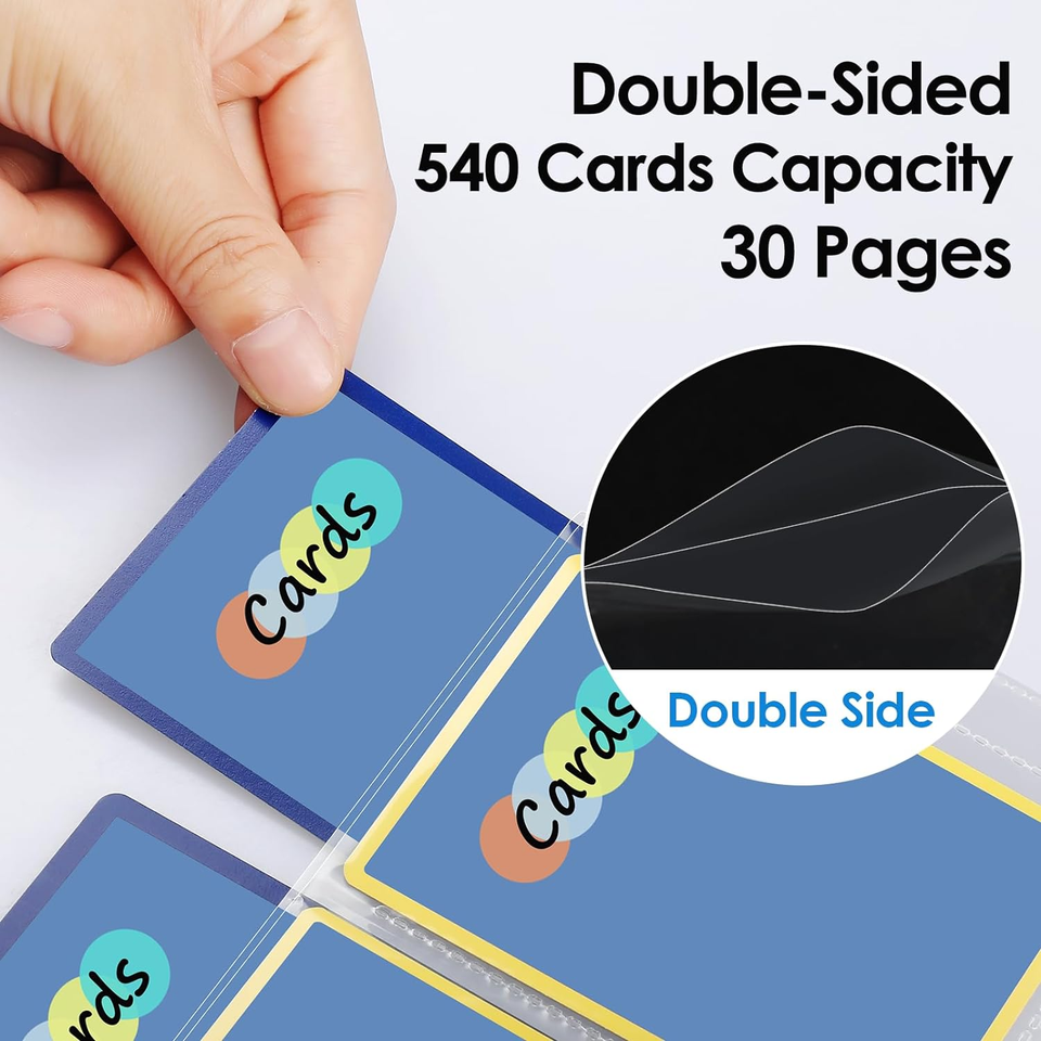 Binder Card Sleeves, 540 Pockets Double-Sided Trading Card, 9 Pocket ...