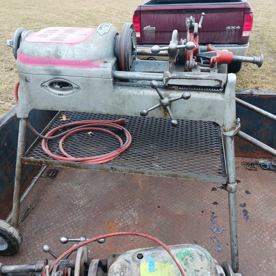 Ridgid 535 Pipe Threader On Stand Working | eBay