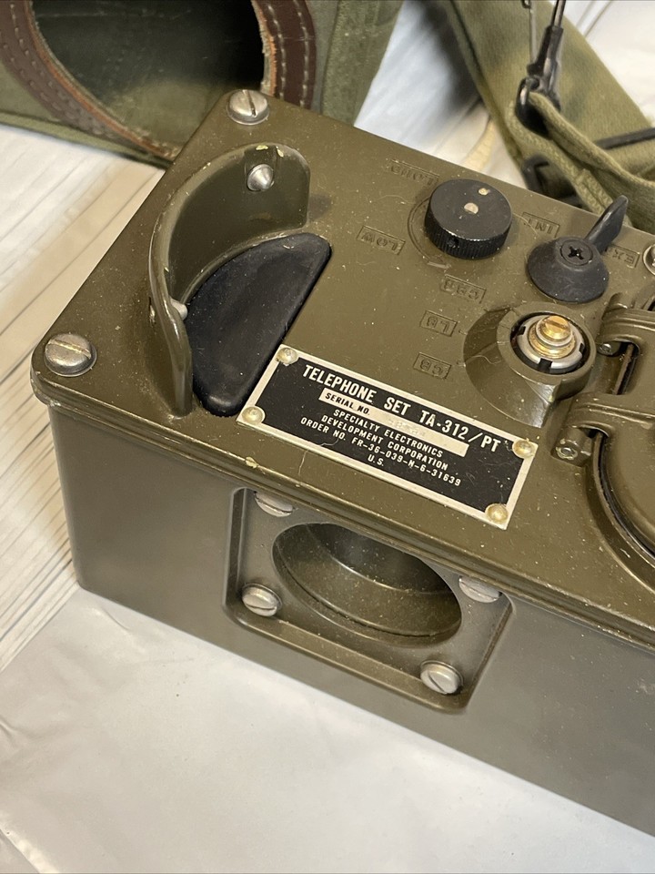 Vietnam War US Army Field Telephone Set TA-312/PT Military Radio Phones ...