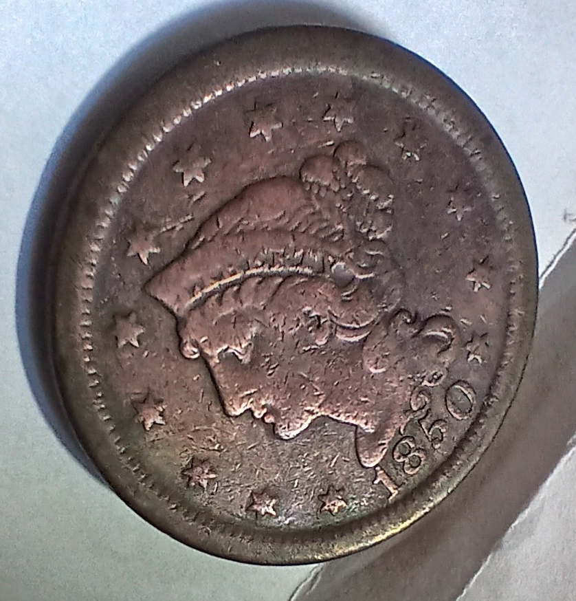 1850 Large Cent – Braided Hair – Normal Date – Original Surfaces | eBay