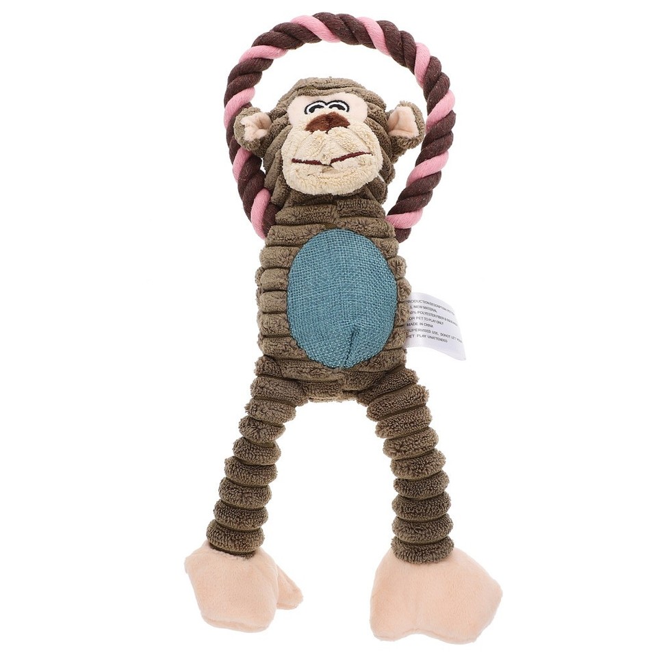 Pet Dog Chew Toy Puppy Teething Toy Cute Monkey Shaped Dog Biting Toy ...