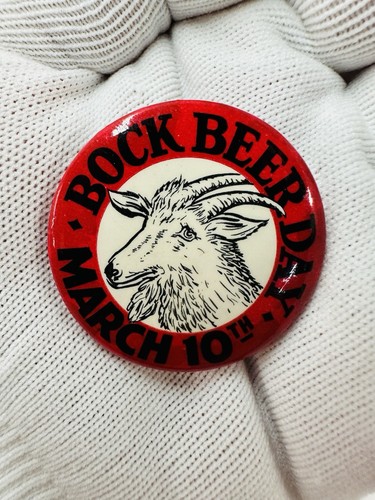 ATQ BOCK BEER DAY MARCH 10th CELLULOID PINBACK BUTTON | eBay
