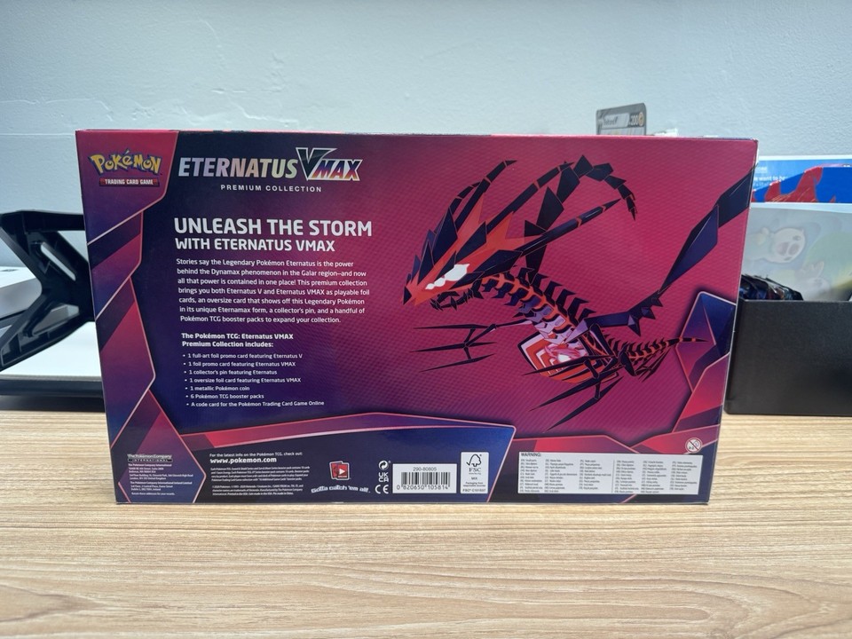 Pokemon TCG Eternatus VMAX Premium Collection Box Factory Sealed | eBay