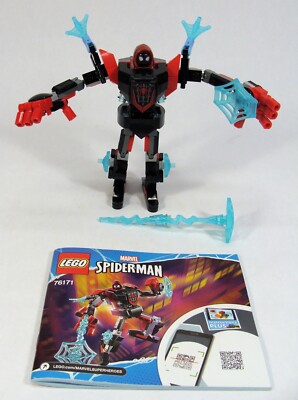 LEGO MARVEL #76171 SPIDER-MAN MILES MORALES MECH ARMOR 100% COMPLETE ...