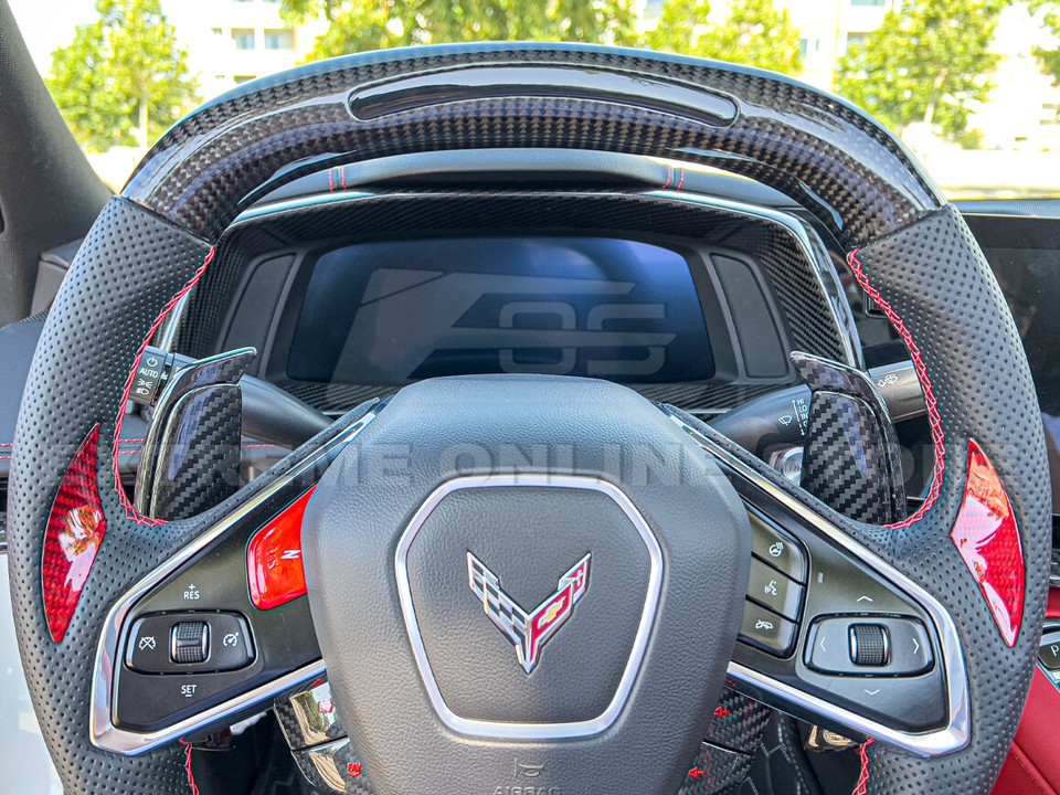 For 20-Up Corvette C8 | CARBON FIBER Interior Speedometer Gauge Cluster ...