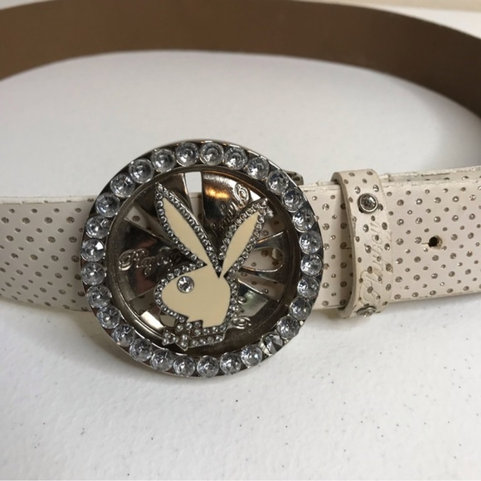 Vintage Playboy Y2K Bunny Spinner Rhinestone Enamel B… - Gem