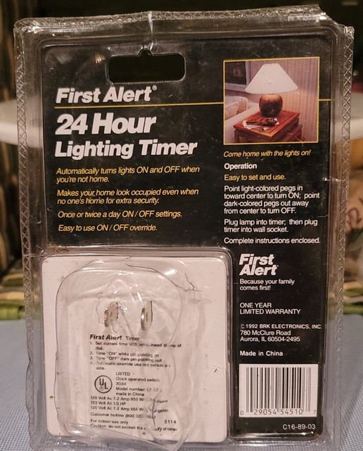 First Alert 24 Hour Security Lighting Timer LS220 for sale online | eBay