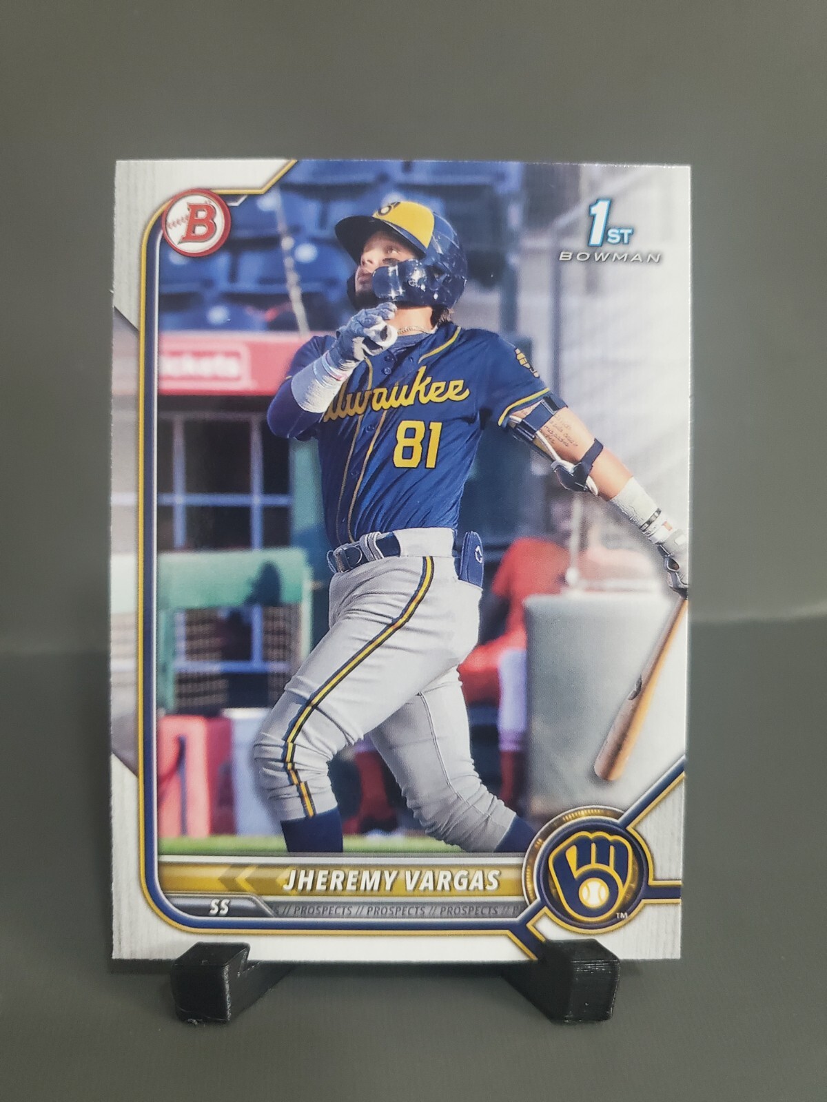 JHEREMY VARGAS BOWMAN BASEBALL PROSPECTS #BP-144 MILWAUKEE BREWERS ...