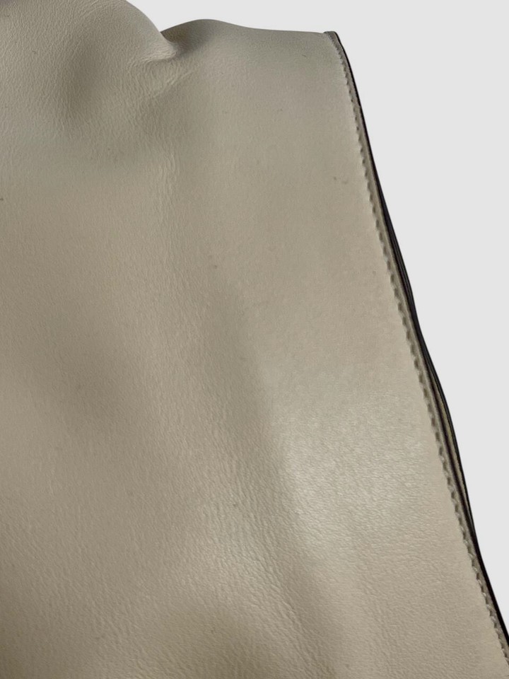 Staud Women's Beige Purse Mar Mini Leather Metal Top Handle Bucket Bag ...