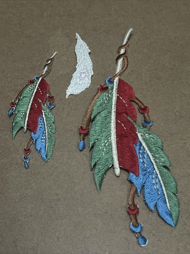 Native American Set Of 3 Iron On Applique Patches: New, Embroidered ...