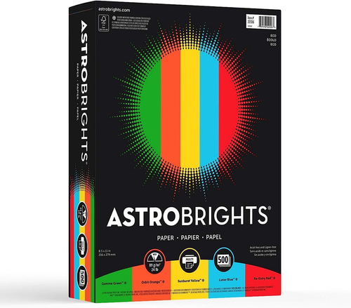 Neenah Astrobrights Color Paper, 8.5" x 11", 24 lb/89 8 1/2x11, Re ...