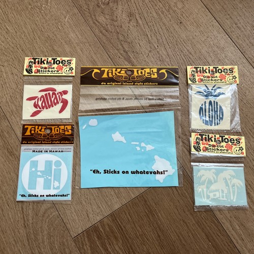 Tiki Toes Hawaii Island Style Vinyl Stickers Lot of 5 | eBay