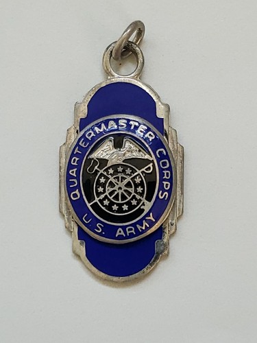 WWII Quartermaster Corp United States US Army Pendant Silver Blue ...