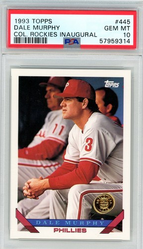 1993 Topps - Dale Murphy #445 Inaugural Colorado Rockies for sale ...