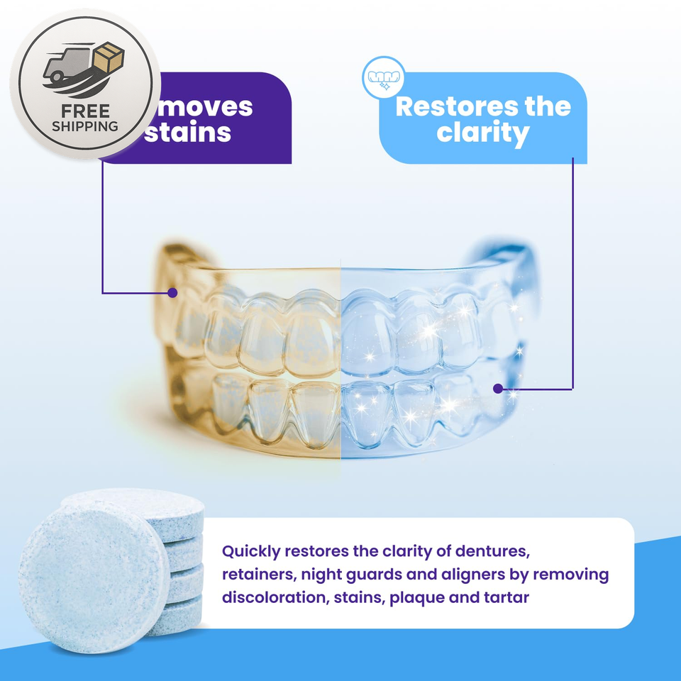 - Retainer Cleaner Tablets for Invisalign, Mouth Guard Cleaner, Night ...