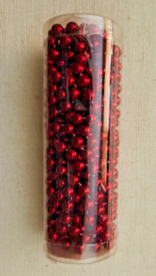 18 ft of RED BEADED GARLAND New Sealed | eBay