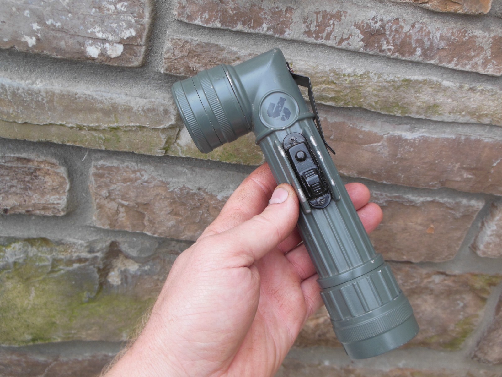 Vintage Military Army Olive Drab Green Flashlight Metal Boy Scouts ...