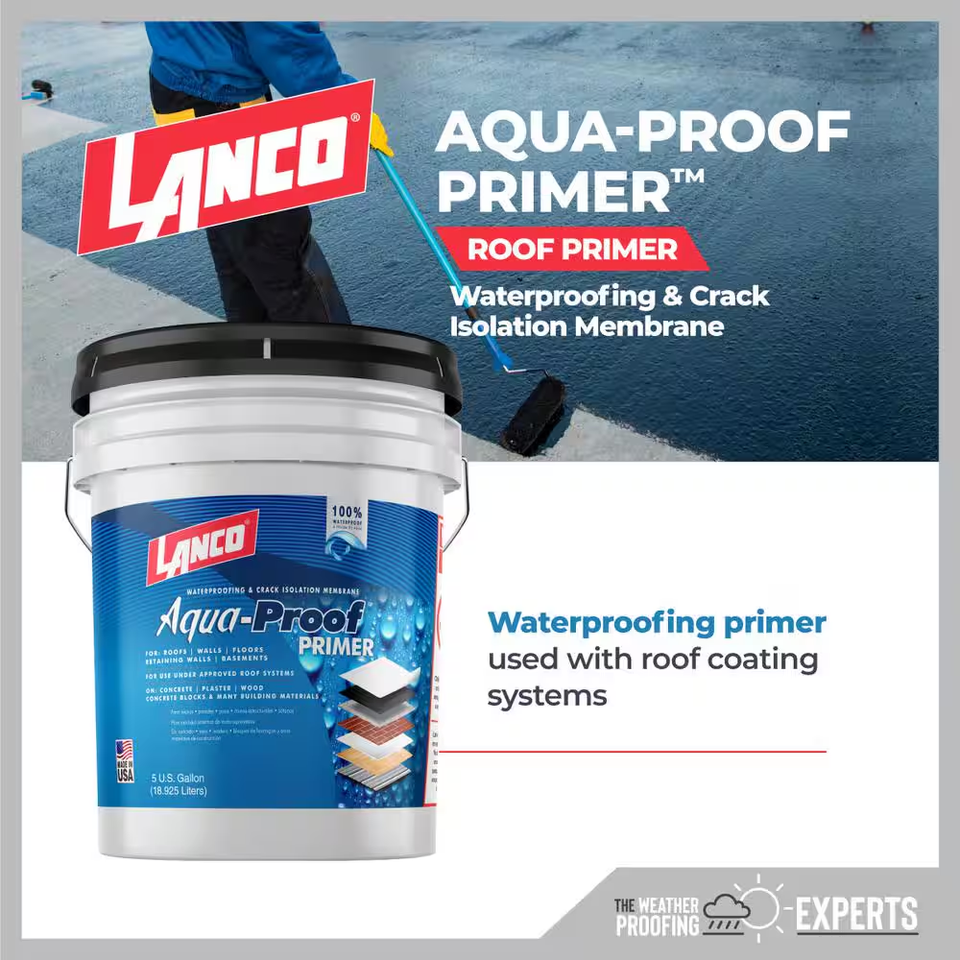 Lanco Roof Primer Waterproofing Sealant 1 Gal Rubber Coating Concrete ...