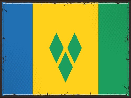 Ontrada Blechschild 30x40cm gewölbt Flagge Saint Vincent Grenadinen ...