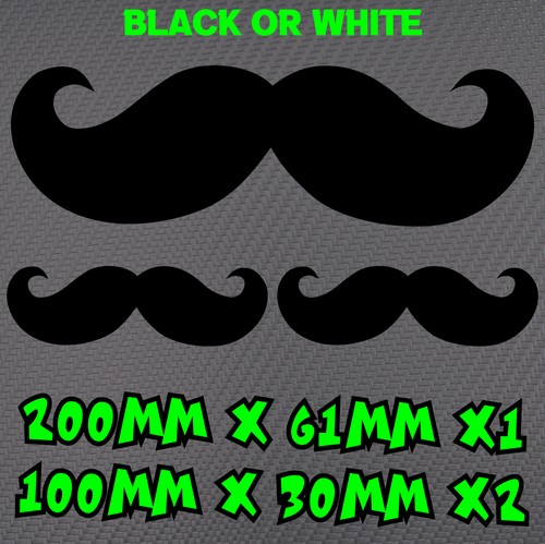 Mustache X3 Sticker Car Decal Window Moustache 4x4 Ute Funny Meme ...