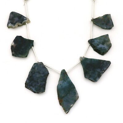 8"Strand Natural Awesome Green Routile Smooth Slice Nugget Shape ...