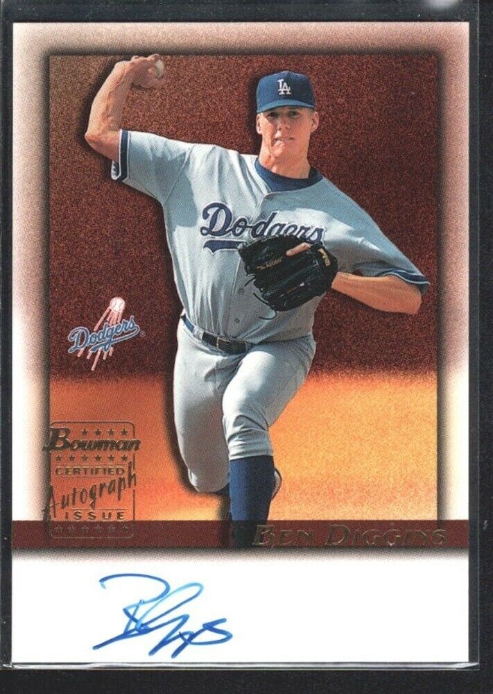 BEN DIGGINS 2001 BOWMAN CERTIFIED #BABD AUTOGRAPH LOS ANGELES DODGERS ...