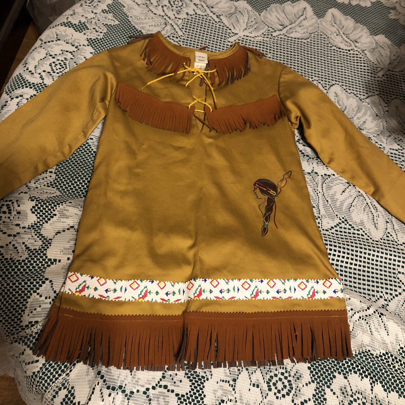 Girls Pocahontas Native American Dress Cotton costume… - Gem