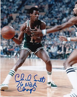 CHARLIE SCOTT BOSTON CELTICS 76 NBA CHAMPS ACTION SIGNED 8x10 | eBay