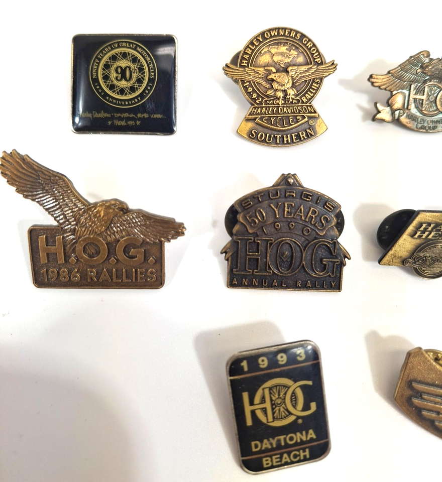 Vintage Lot of 10 Harley Davidson HOG Harley Owners Group Hat Vest ...