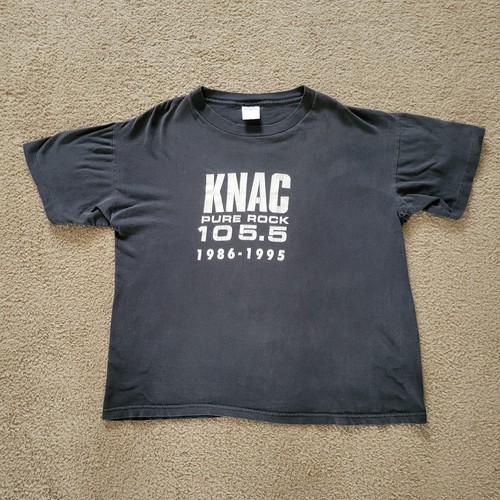 Vintage Distressed KNAC 105.5 Pure Rock 1995 Last T Shirt Single Stitch ...