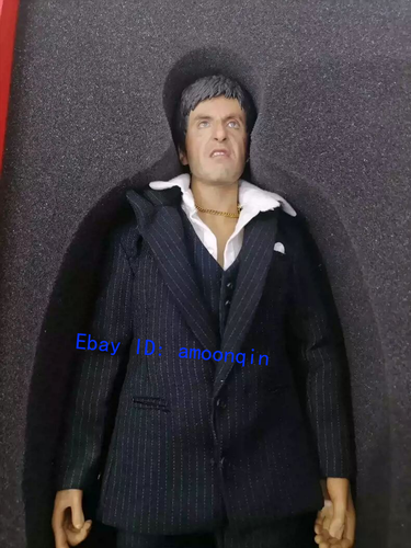 Enterbay Scarface Tony Montana Real Masterpiece 1/6 Figures Blcak Suit ...