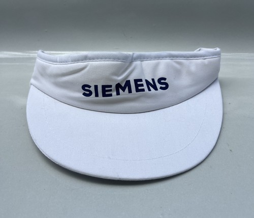 Vintage SIEMENS Womens Visor Hat Cap Adjustable White | eBay